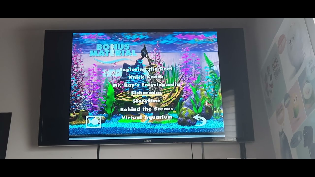 Finding Nemo 2-Disc Collector's Edition 2004 UK DVD Bonus Disc Menu ...