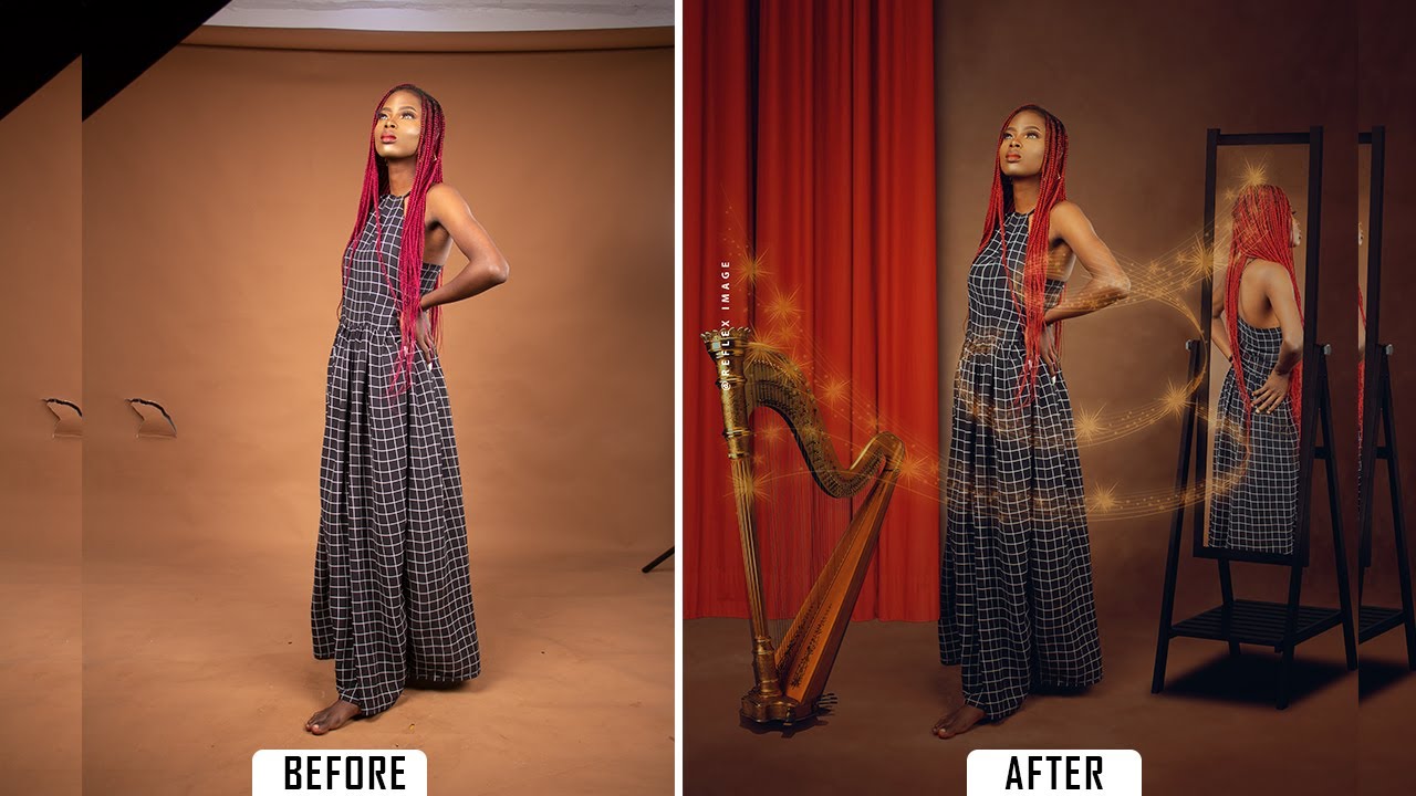 Creating an Artistic studio background using Background overlays - YouTube