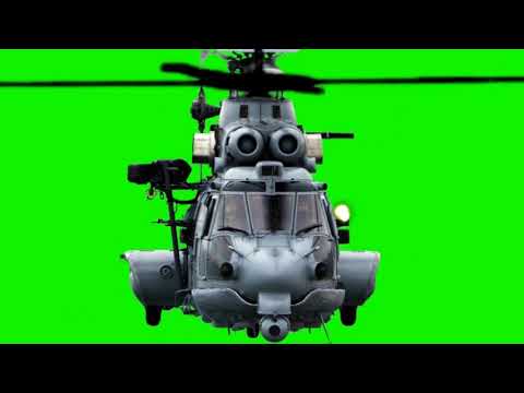helicopter firing gun green screen effect