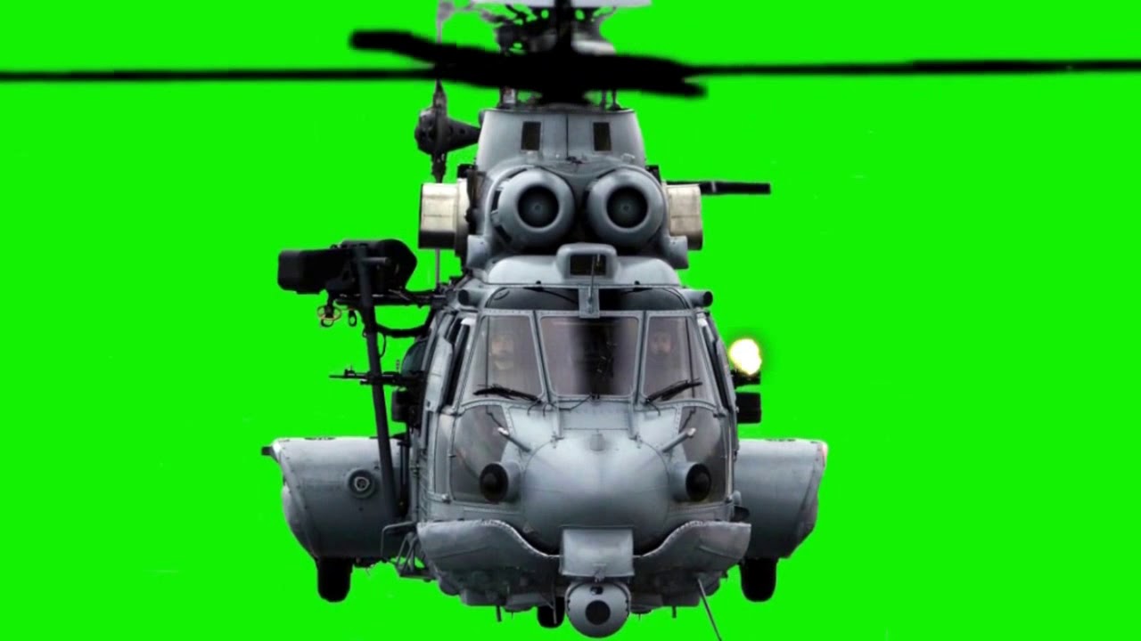 helicopter firing gun green screen effect - YouTube