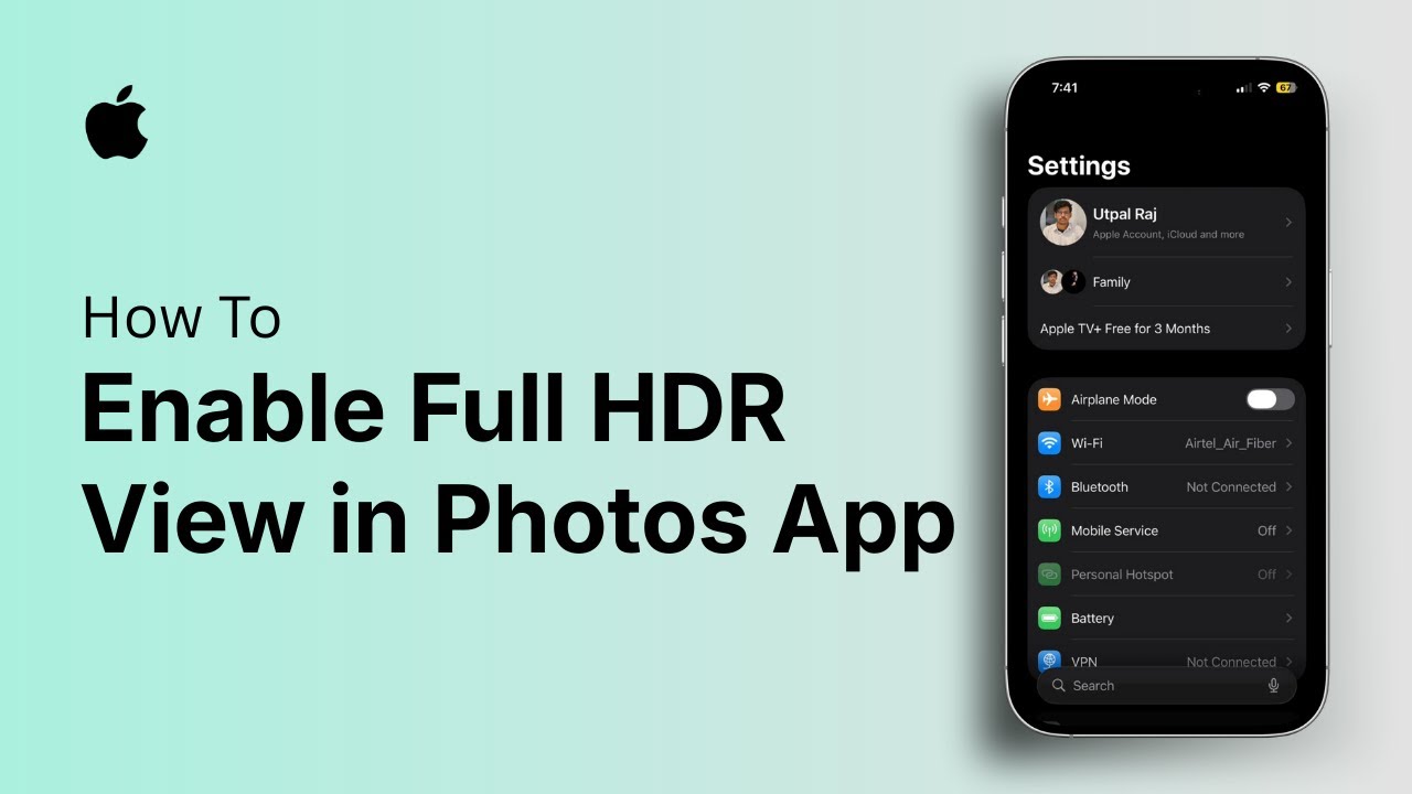 How to Enable Full HDR View in Photos App - YouTube