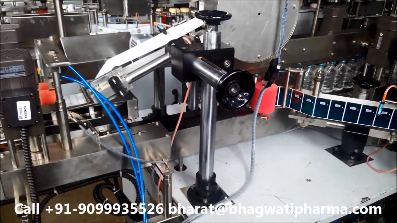 Single side and top side sticker labeling machine (Servo Model) - YouTube