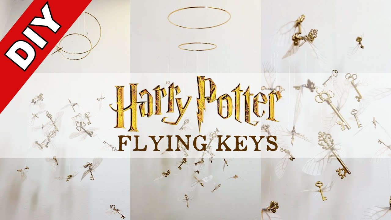 Harry Potter DIY Flying Key Mobile - YouTube