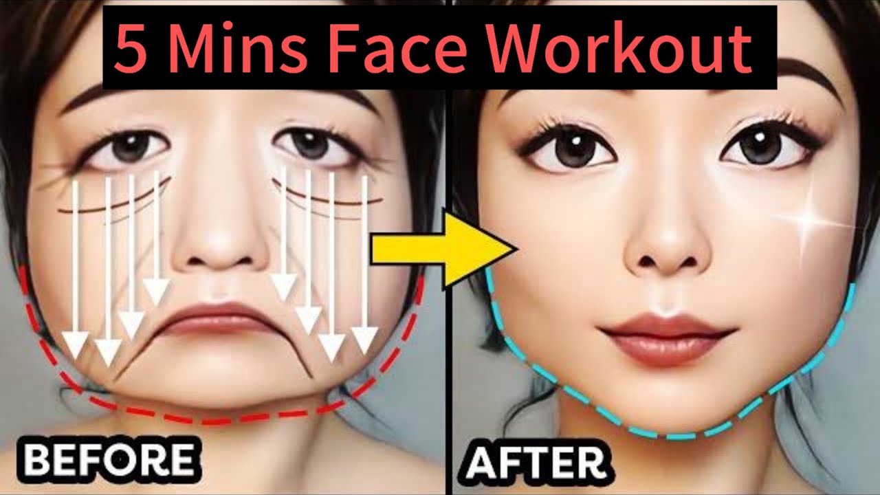 Day 1 - (Slim and Shape ur face) Face Workout for a Sculpted & Glowing ...