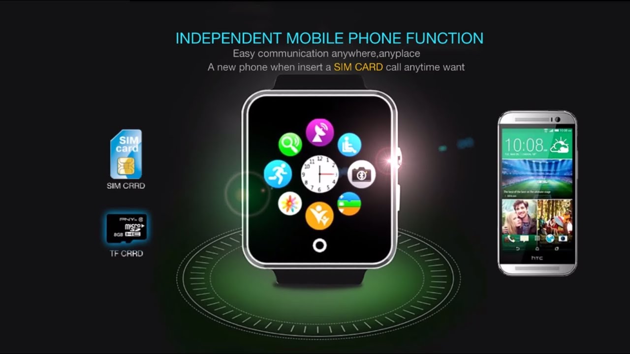 VSUN Smart Watch Phone MTK6260D 2.5D IPS Curved Screen SMS Sedentary ...