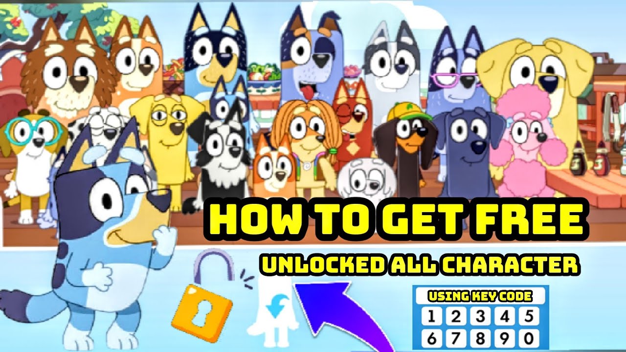 Bluey The Videogame How To Get Free Unlocked All Character Using Key ...