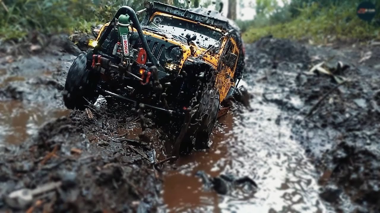 Ran and Fell in a Puddle of Evil Mud || Scale 1:10 Wrangler - YouTube