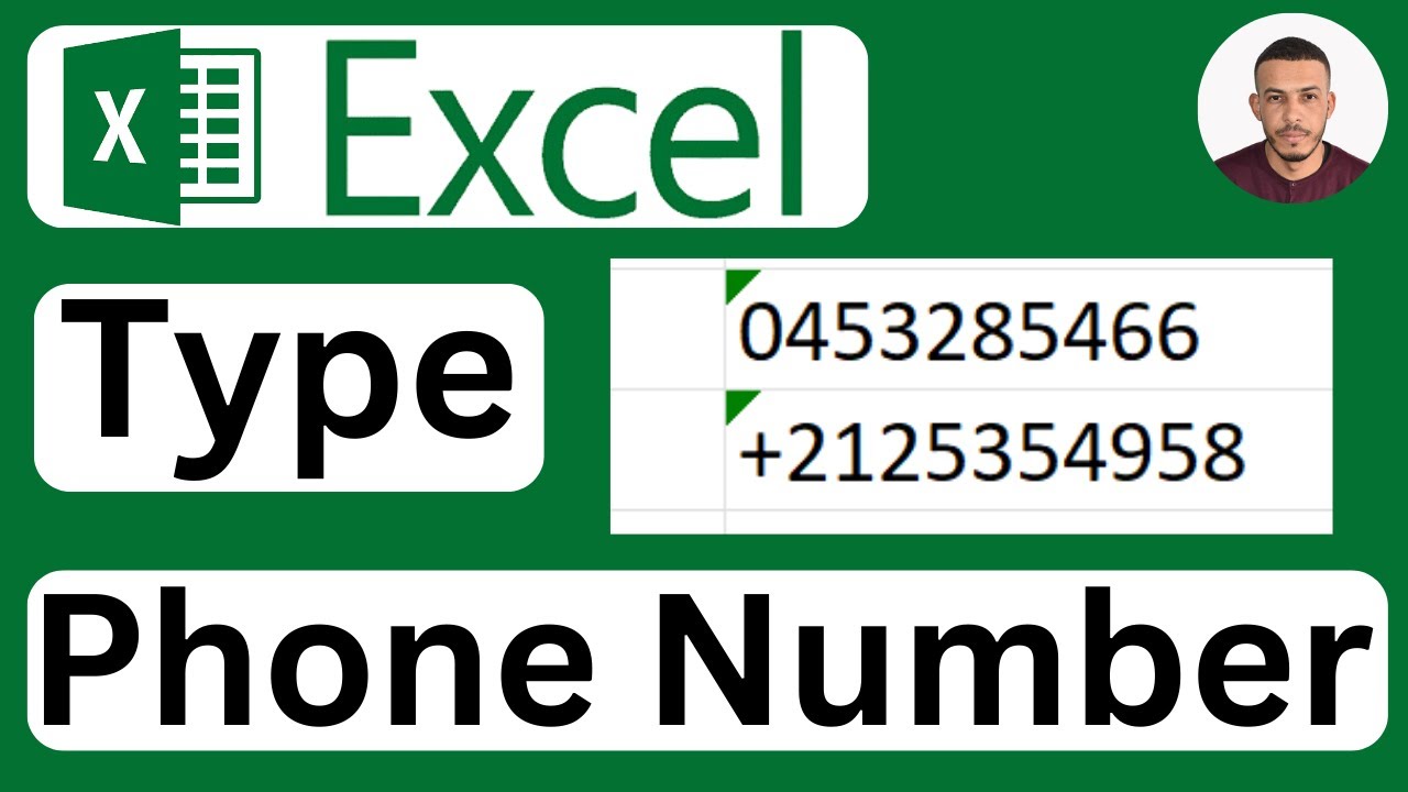 How to Type a Phone Number in Excel - Easy to Follow - YouTube