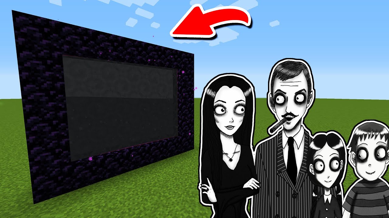 How To Make A Portal To The Addams Family Dimension in Minecraft - YouTube