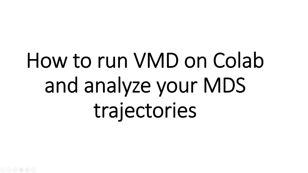 How to run VMD on Colab and analyze your MDS trajectories - YouTube