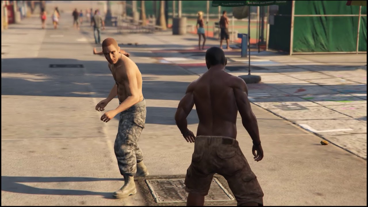 GTA 5 - Simple Fight Scene - YouTube