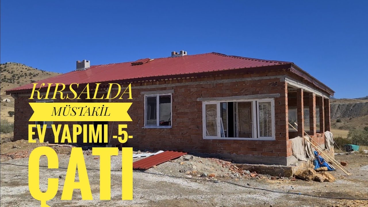KIRSALDA MÜSTAKİL EV YAPIMI 5 " ÇATI NASIL YAPILIR " - YouTube