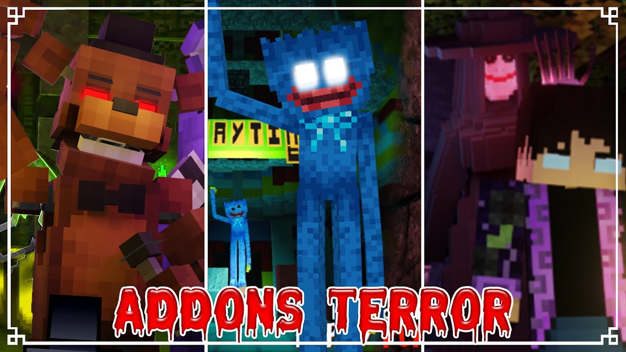 TOP 10 MELHORES ADDONS DE TERROR PARA MINECRAFT DE CELULAR/ BEDROCK ...
