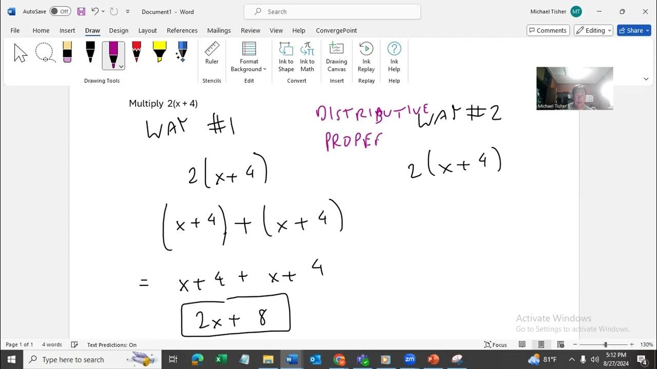 Multiplication Using Order of Operations and also with the Distributive ...
