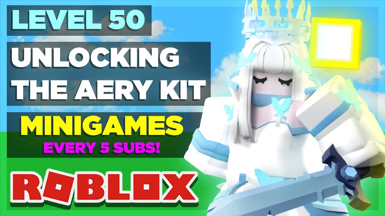 🔴LIVE Roblox Bedwars │ ️Unlocking the AERY KIT! ️│😉Minigames 1v1ing you ...