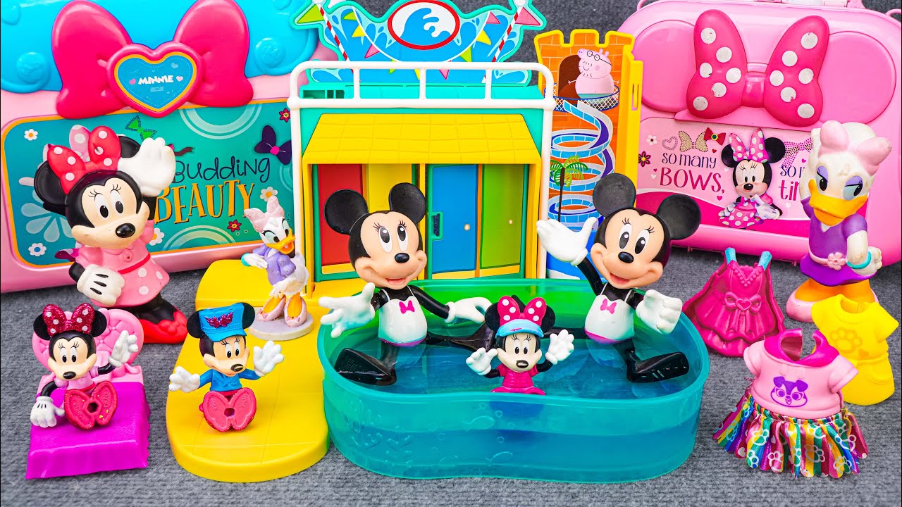 Satisfying with Unboxing Disney Minnie Mouse Swimming Pool Playset ...