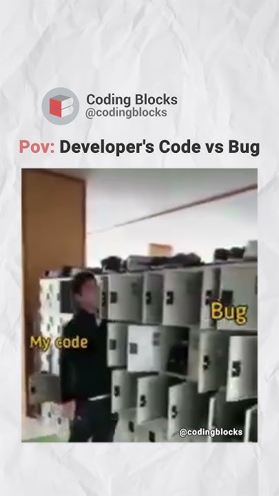 Developer S Code Vs Bugs Who Else Can Relate Coding Blocks Code Codingblocks Youtube