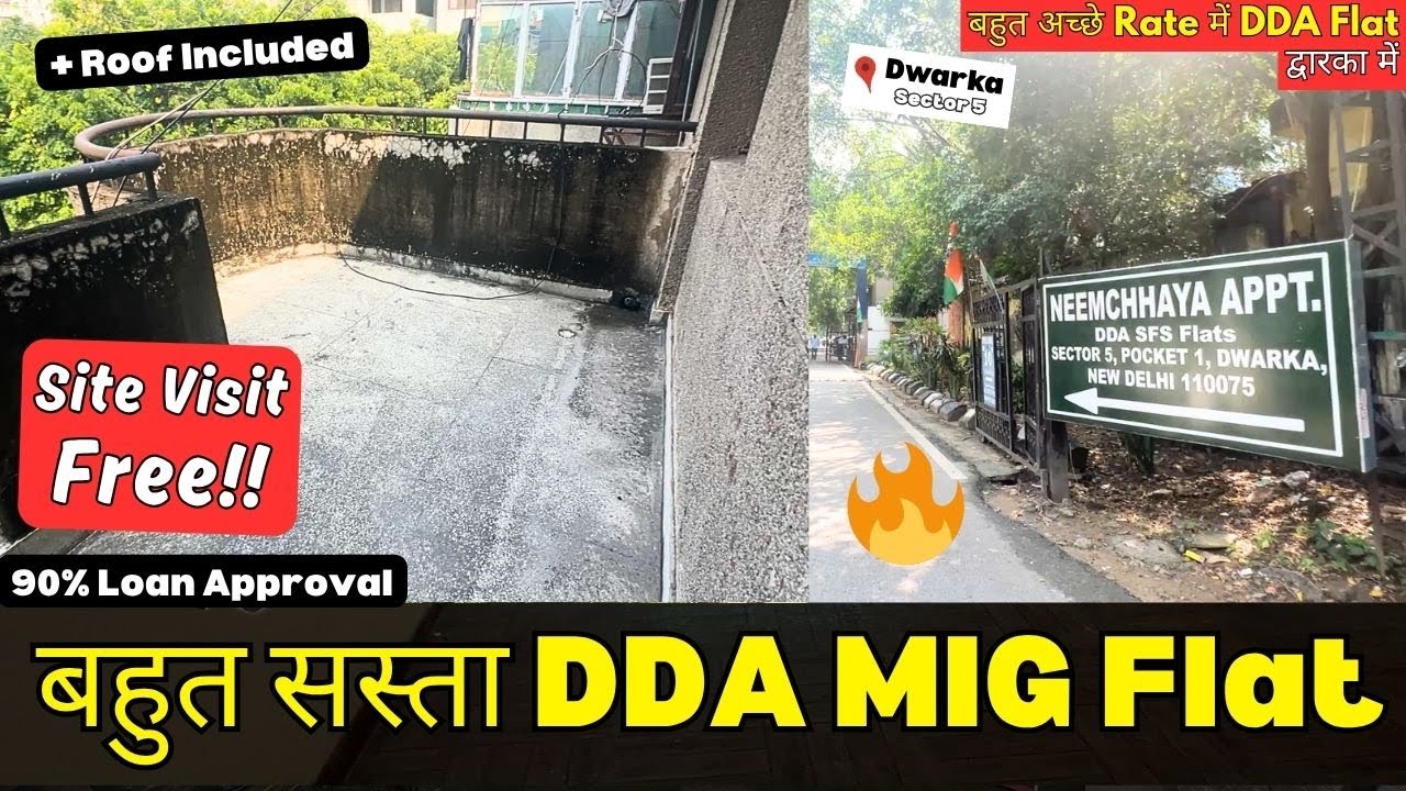 Affordable, 2 Bedroom DDA MIG Flat with Roof for Sale- Dwarka Sector 5 ...