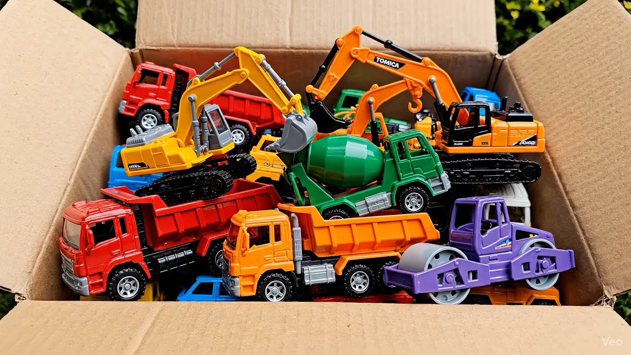 Colorful Construction Vehicles Song Learn Trucks for Kids! - YouTube
