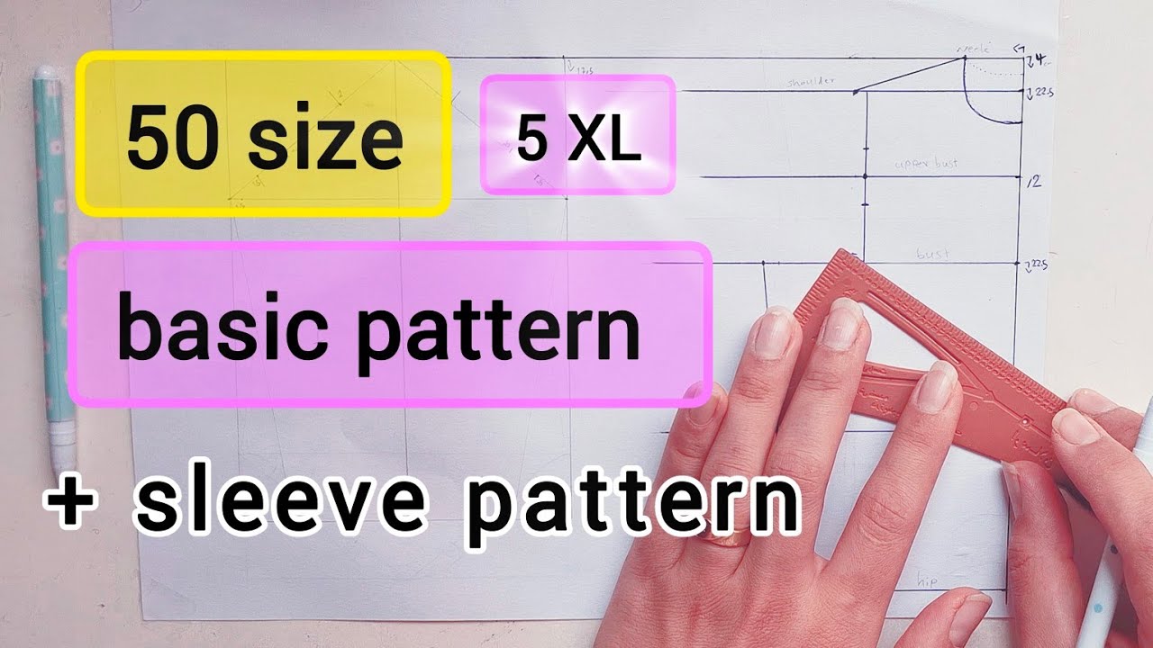 🟡 basic bodice pattern for 50 sizes | plus size pattern | 5XL pattern ...