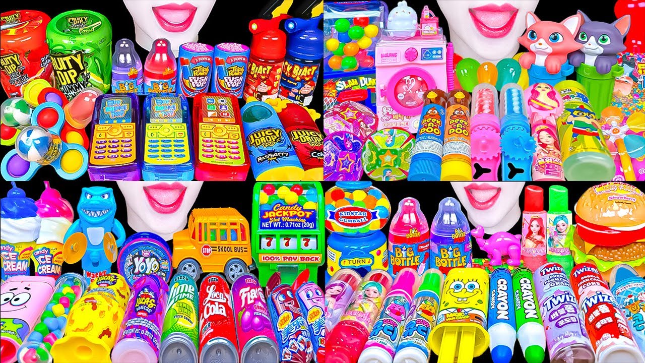 ASMR RAINBOW CANDY PARTY 다양한 캔디 먹방 모음🍭 EATING SOUNDS MUKBANG - YouTube