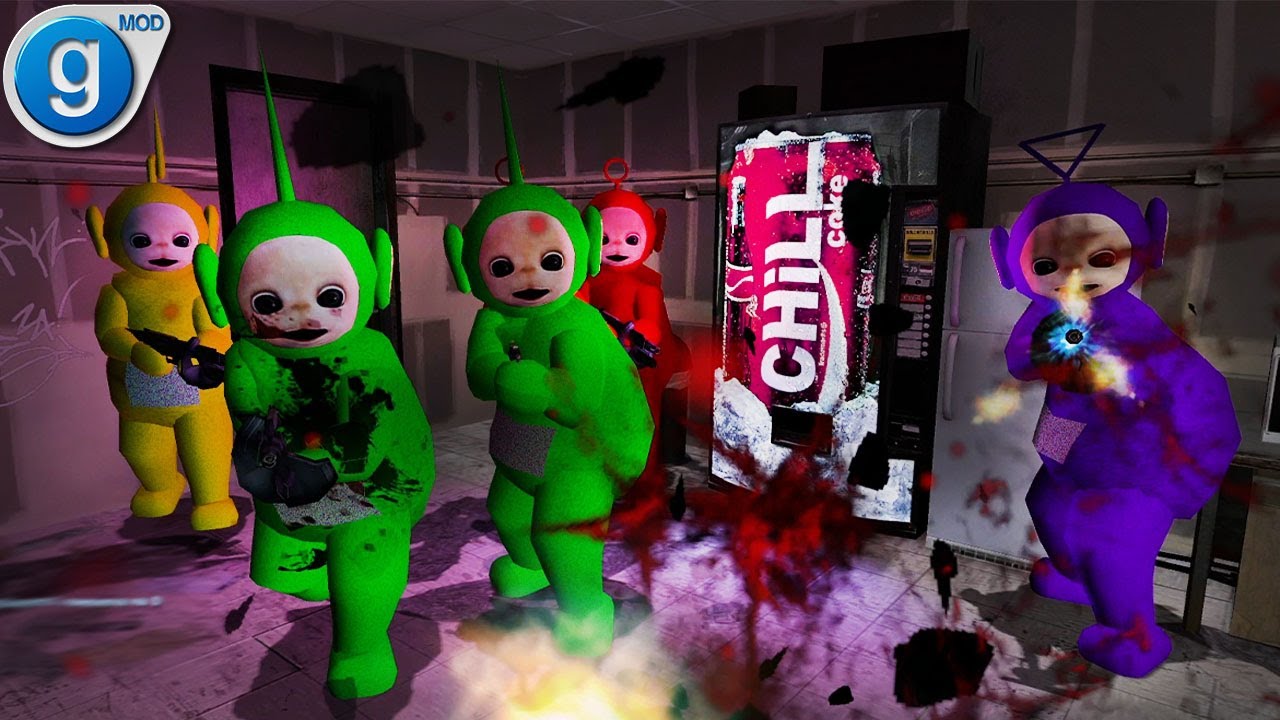 Crazy shootout with the Teletubbies Gmod #gmod - YouTube