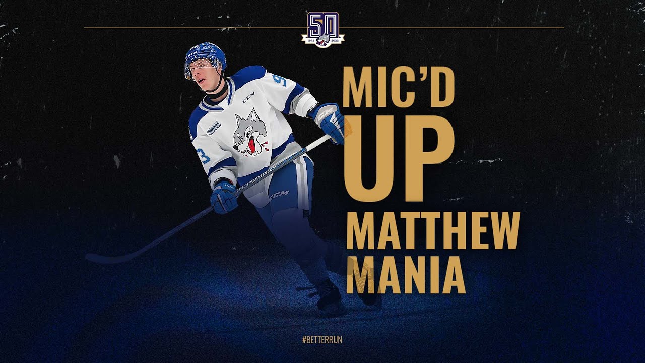 Mic'd Up with Sudbury Wolves Defenceman Matthew Mania - YouTube