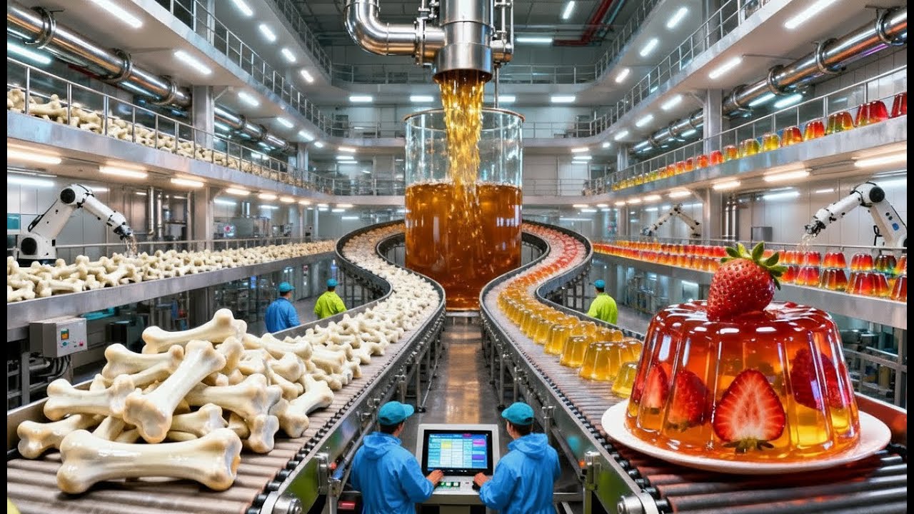 Inside a Colossal Factory: From Raw Bones to Finished Jelly (Full ...