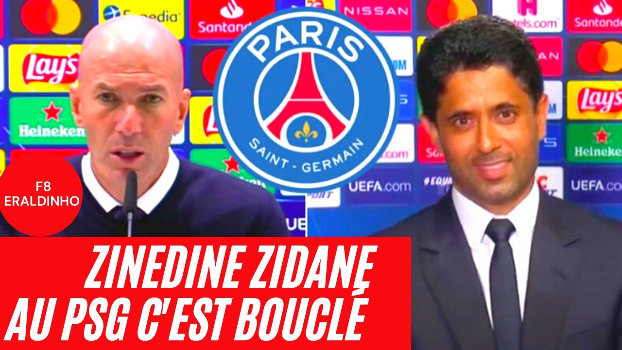 PSG: Zinedine Zidane au Paris saint Germain officiel - YouTube