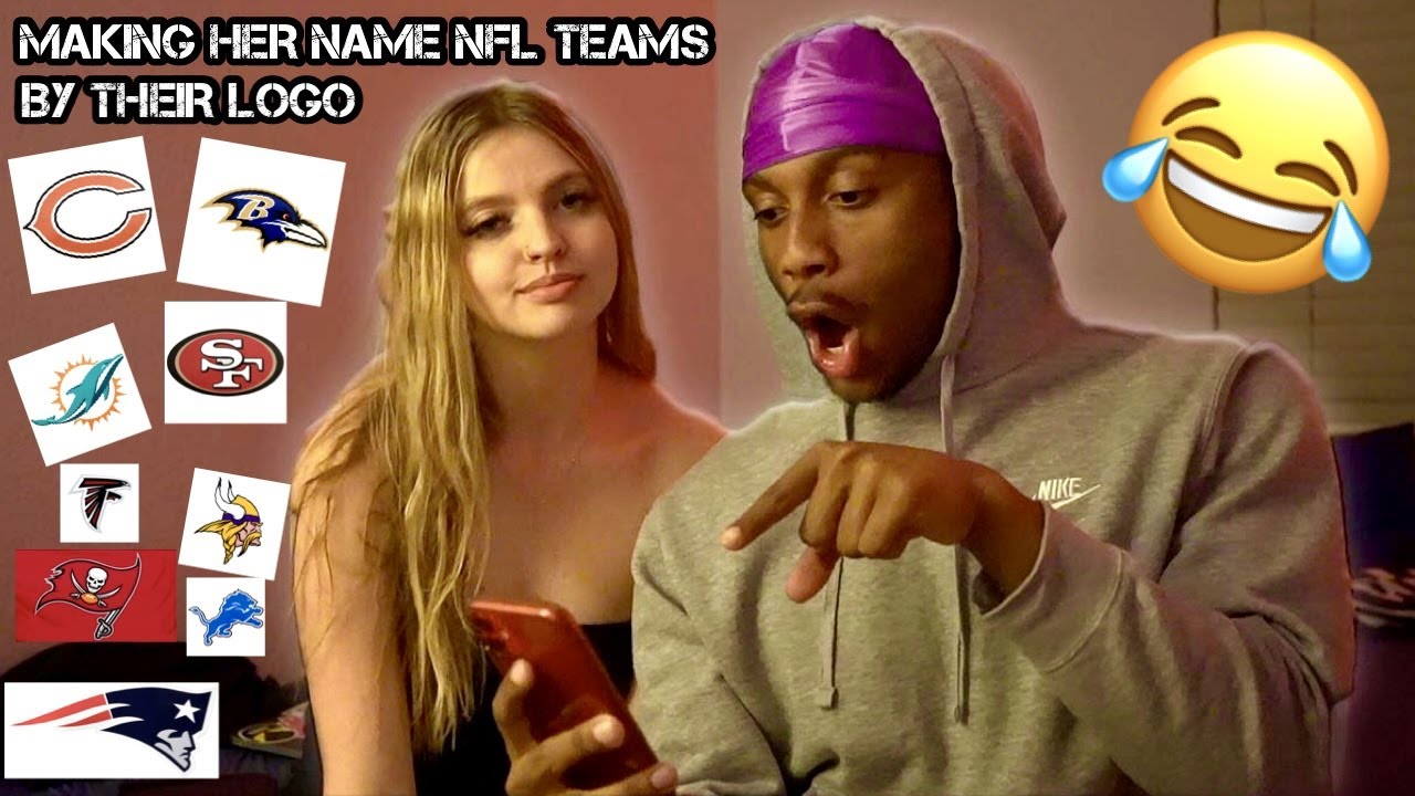 Making A Girl Guess NFL Team Names By Their Logo!🤔 *PART 1* HILARIOUS🤣 ...