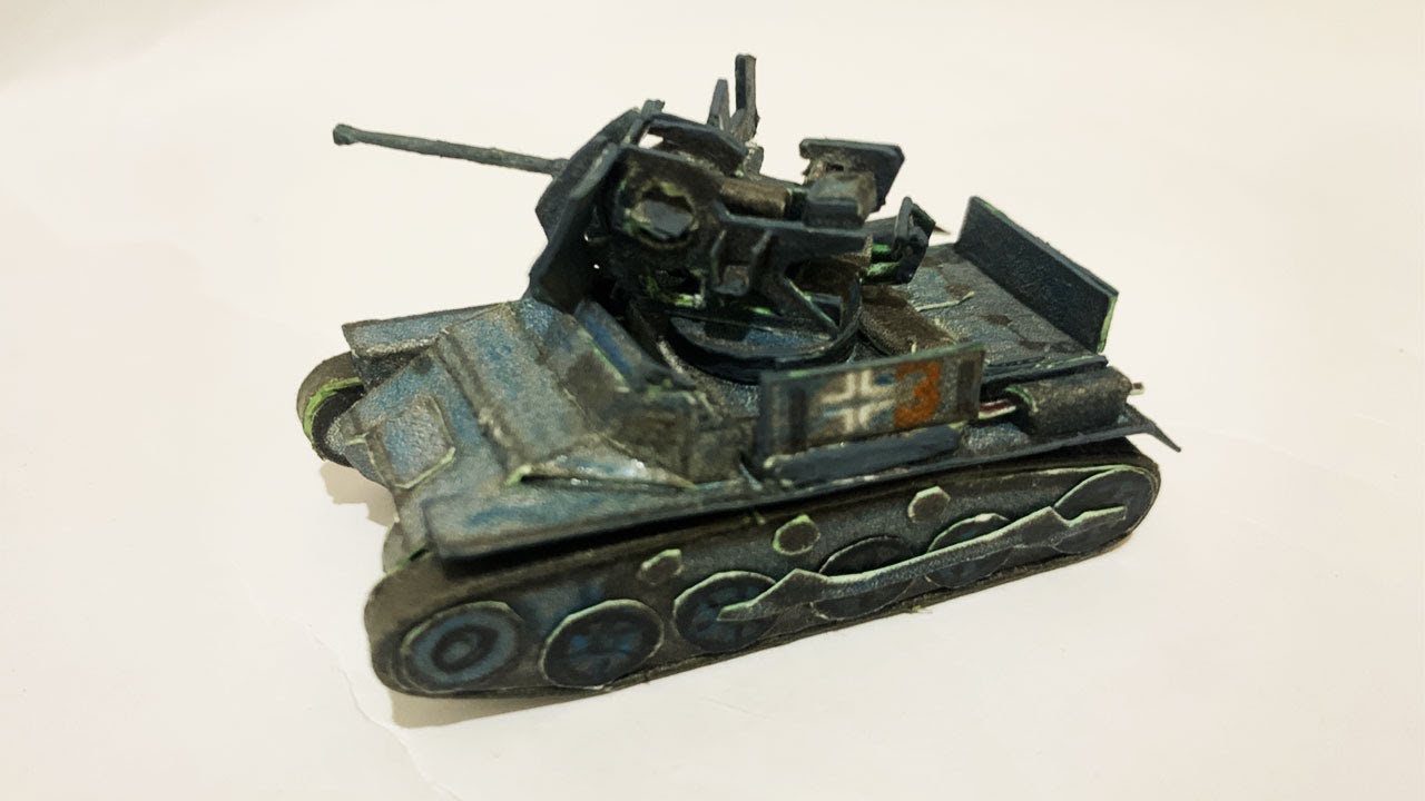 Flakpanzer 1 Light Self Propelled Anti Aircraft Gun Paper Card Model ...