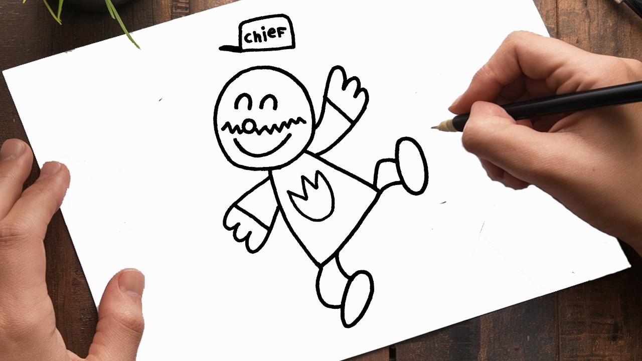 How To Draw Chief From Dog Man | Easy Step-by-Step Dav Pilkey Character ...