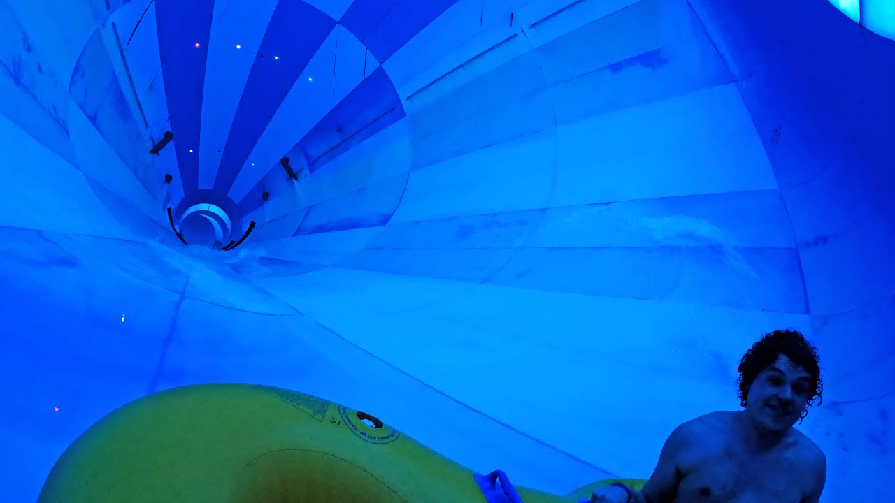 World's Largest Indoor Water Slide 4K POV | Hof van Saksen - YouTube