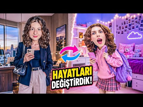 24 SAAT HAYATLARI DEĞİŞTİRDİK❗️Esmanur ve Sara 