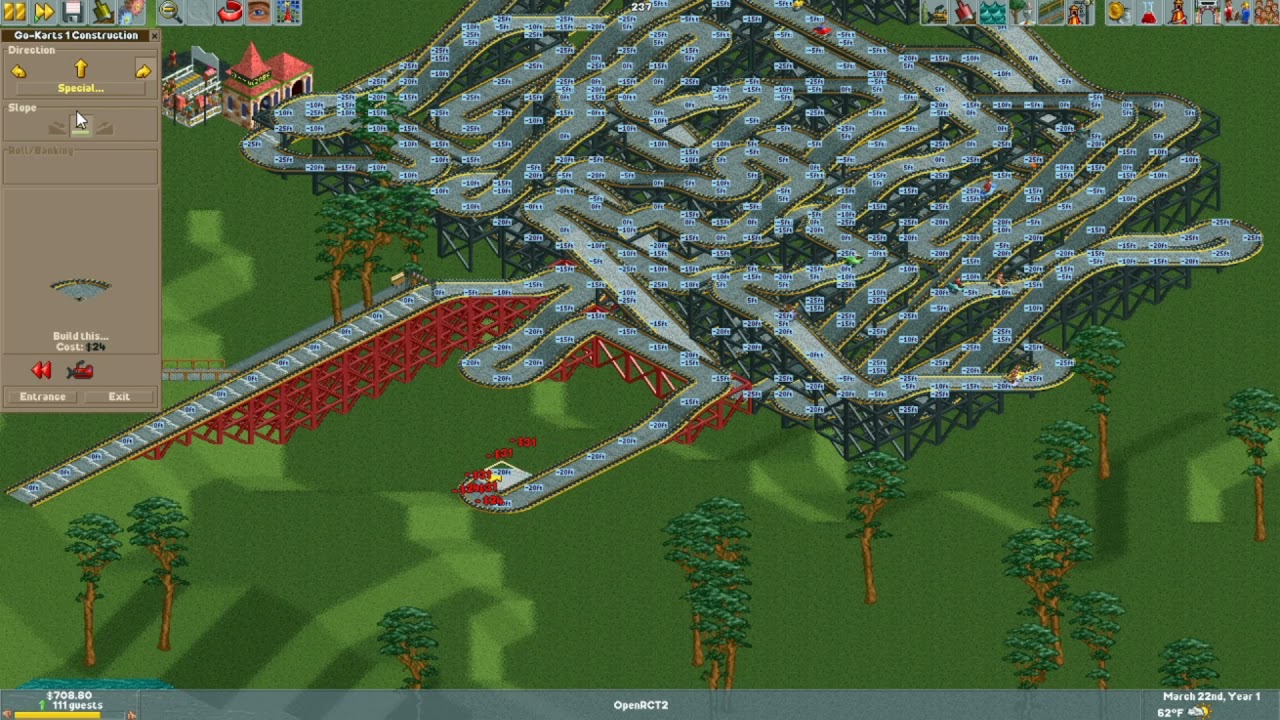 OpenRCT2 - VJ's Scenario Pack - Circuit Heights - YouTube