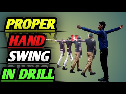 Proper hand swing in drill//Hand swing ka tarika//RDC parade drill ...