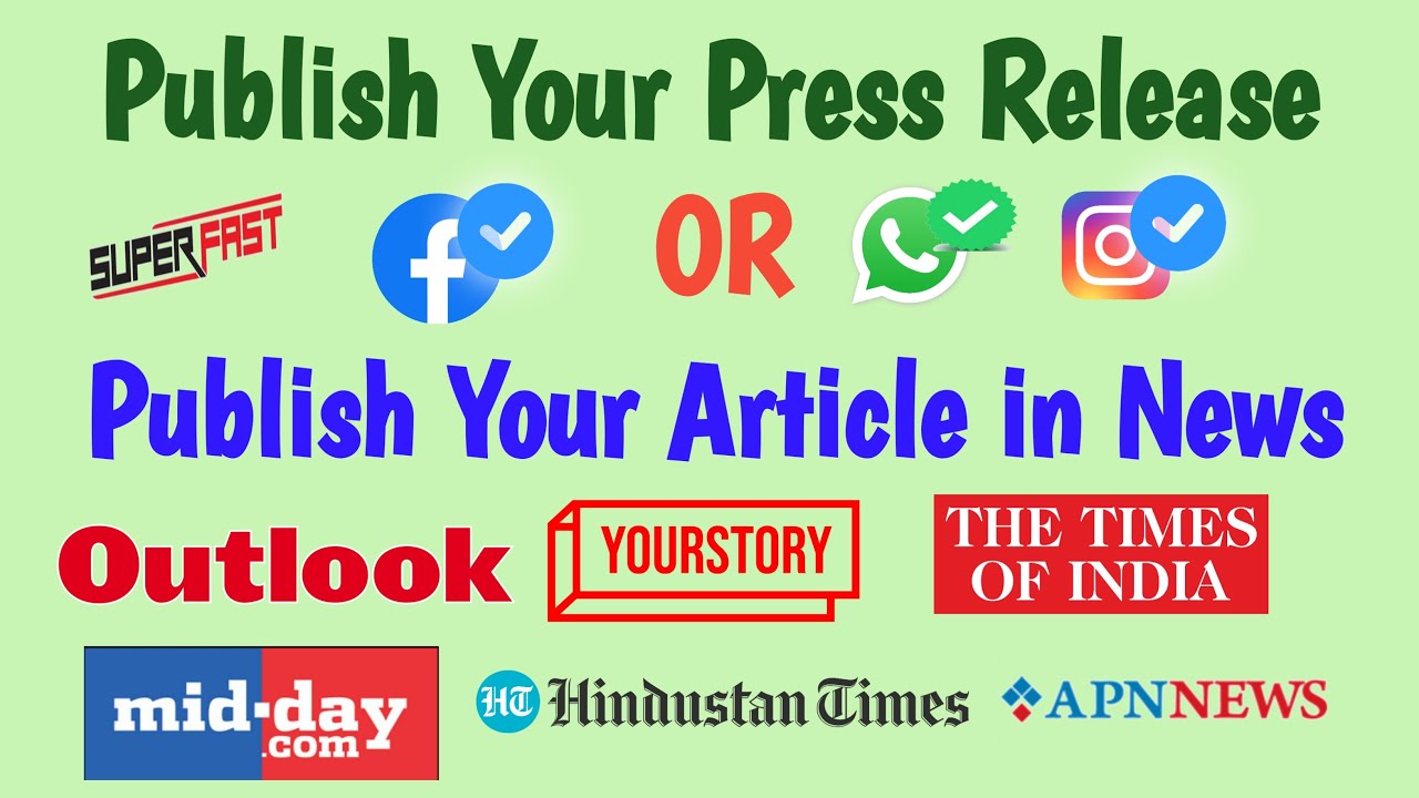 Superfast Article Publication: How to publish your article or news in a ...