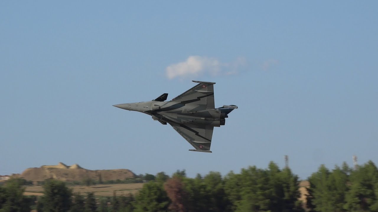 Dynamic Takeoff of French Rafale at Athens Flying Week 2023 - YouTube