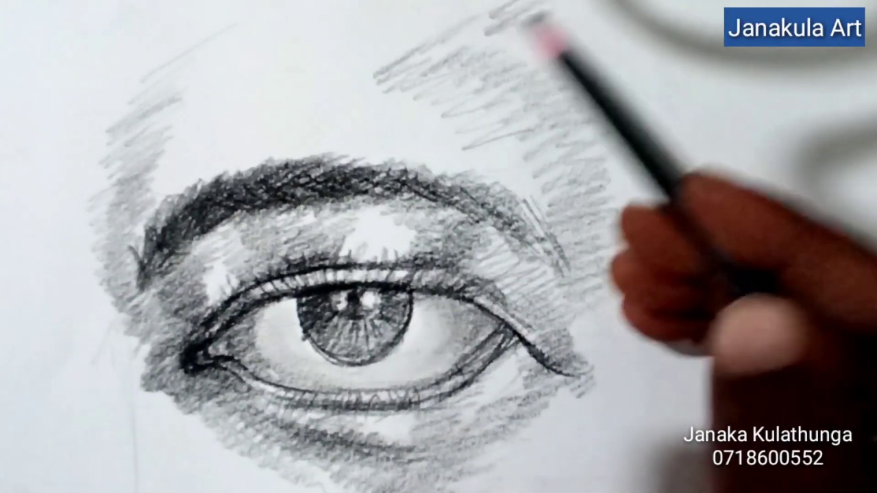 How to Draw an Eye - Janaka kulathunga | Janakula Art - YouTube