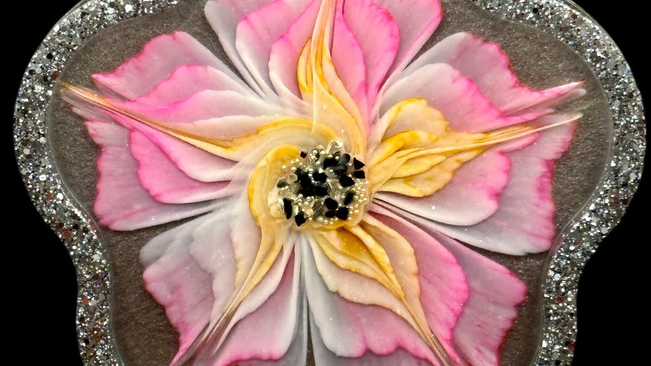 #65 Simple Bloom Coaster in Epoxy Resin Beginner Tutorial - YouTube