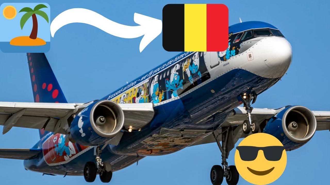 TRIP REPORT | Brussels Airlines AEROSMURF again! | Luxury Travel - YouTube