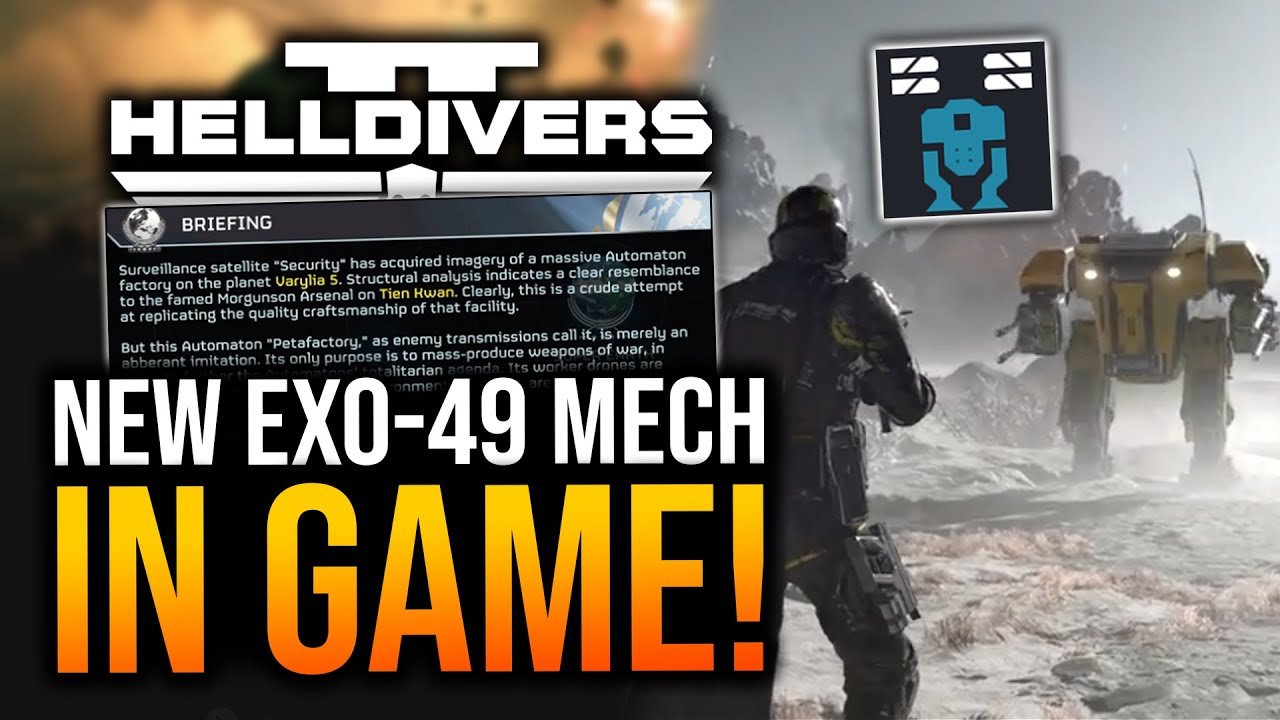 Helldivers 2 - Arrowhead DEVS Reveal EXO-49 Mech Stratagem! - YouTube