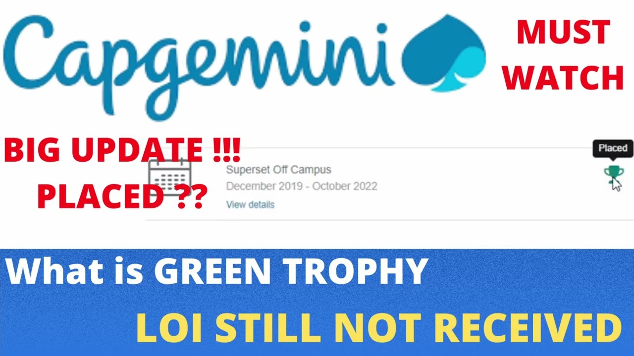 SOLUTION !!! || GREEN TROPHY on SUPERSET || PLACED ||Capgemini LOI YET ...