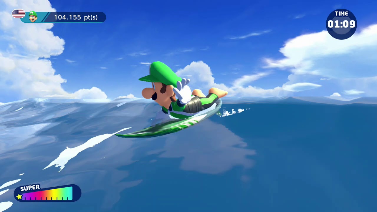 Mario and Sonic at the Tokyo 2020 Olympic Games- (Surfing) Luigi - YouTube