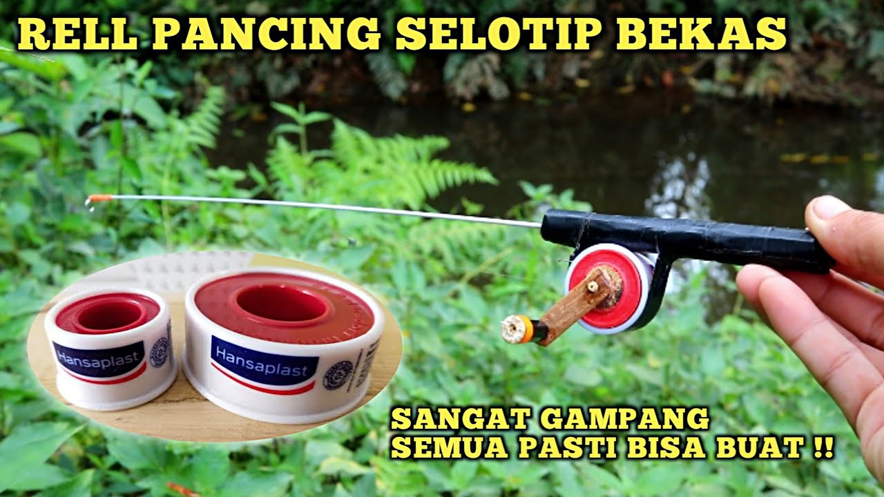 Tutorial cara membuat reel pancing dari selotip roll - YouTube