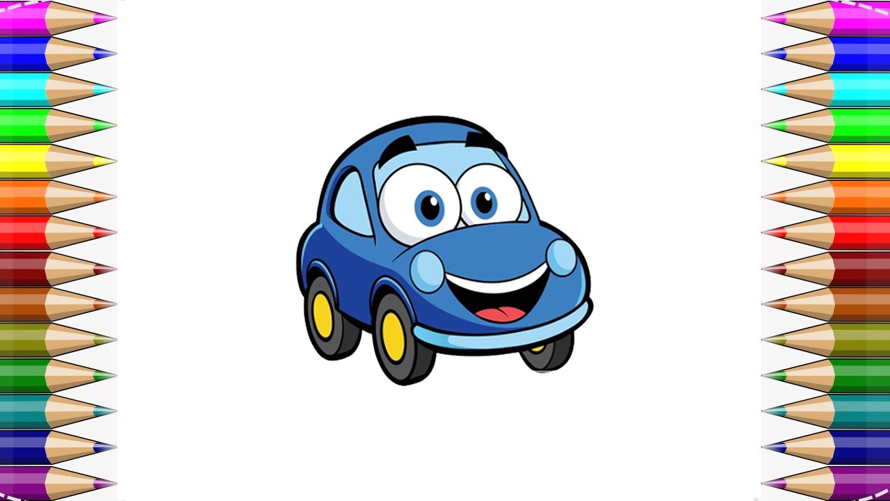 How to Draw a Cute Cartoon Car 🚗😃 | Step by Step Easy Drawing for Kids ...