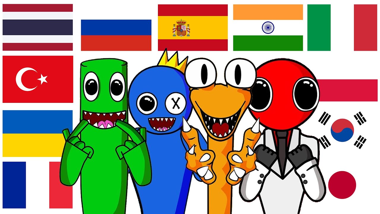 Rainbow Friends in different languages - YouTube