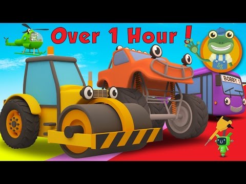 Rick The Road Roller and More Trucks For Children | Gecko's Garage
