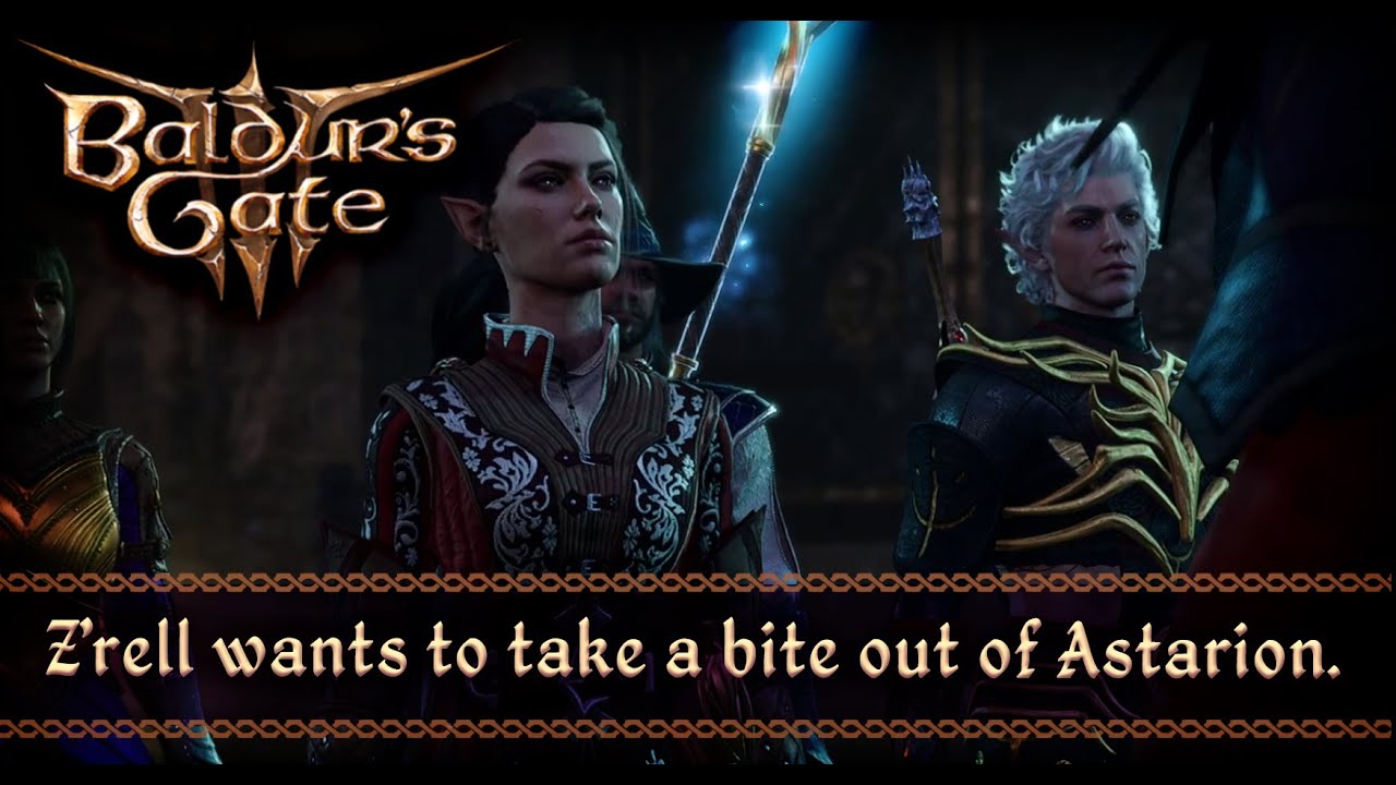 Baldur's gate 3. Z'rell wants to take a bite out of Astarion. - YouTube