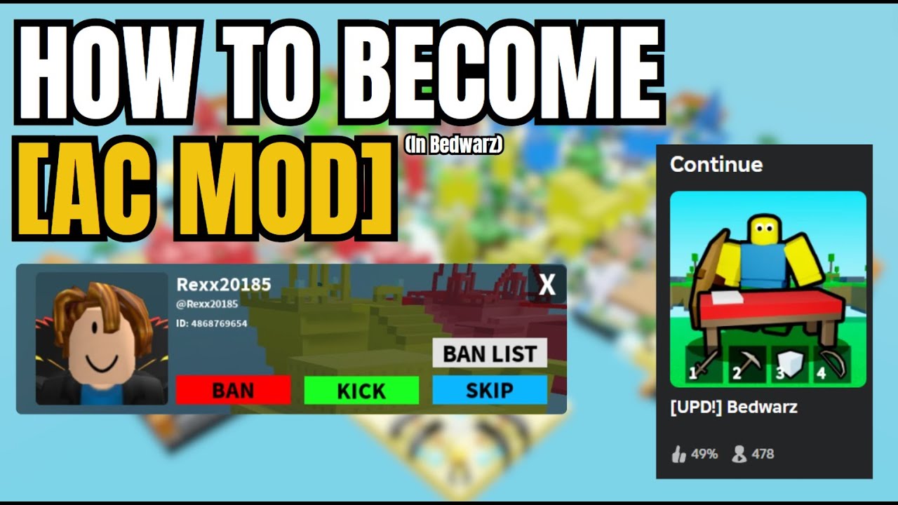 how to become an AC MOD.. (Roblox Bedwarz) - YouTube
